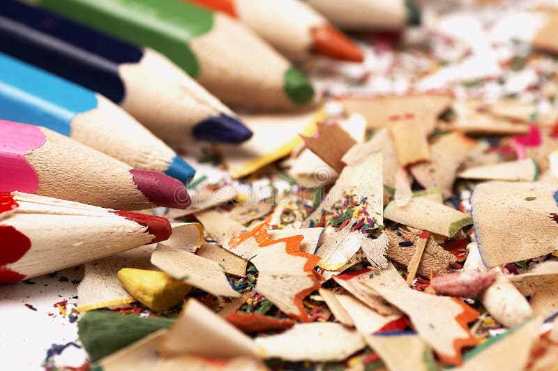 Wooden Crayons. Creative Mess on the Table. Stock Photo - Image of ...