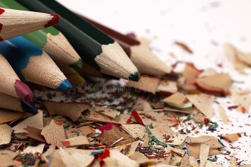 Wooden Crayons. Creative Mess on the Table. Stock Photo - Image of ...