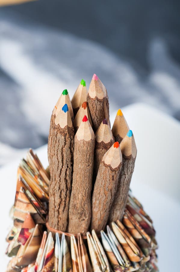 Wooden crayons stock photo. Image of crayon, bright, pencil - 32942272