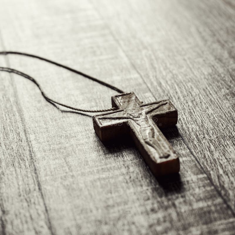 Wooden Cross on a Wooden Surface Stock Photo - Image of holy, jesus ...