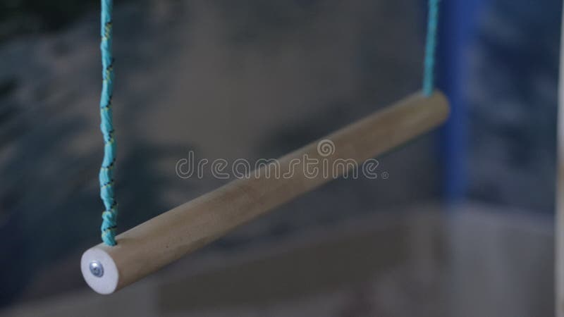 Wooden Crossbar on a Swing on a Makeshift Sports Complex Stock Footage ...