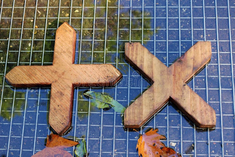 Crosses in Water stock photo. Image of wallpaper, symbols - 162935642