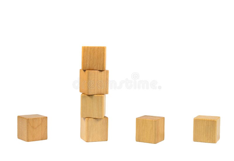Wooden cube block stock photo. Image of wood, childhood - 75411420