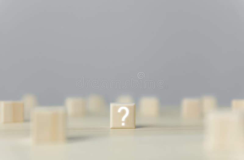 The Wooden Cube Block Shows a Question Mark Icon. the Concept of Choice ...