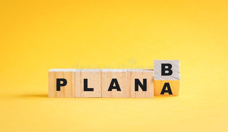 Wooden Cube Blocks with Plan a Change To Plan B Text Stock Image ...