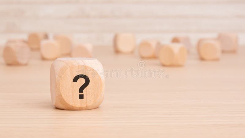 A Mysterious Wooden Rectangle with a Question Mark Engraved on it Stock ...