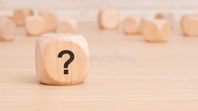 A Mysterious Wooden Rectangle with a Question Mark Engraved on it Stock ...