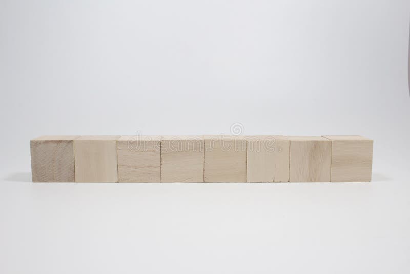 The Wooden Cube Isolated on a White Background Stock Image - Image of ...