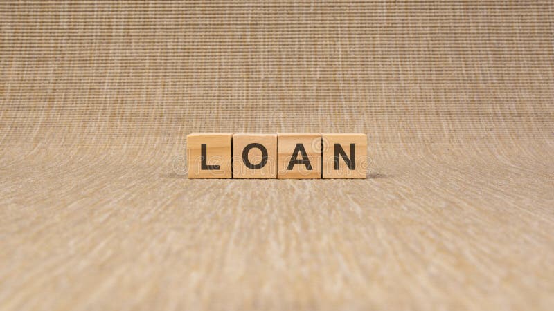 Wooden Cube with LOAN Text, Business Concept Stock Image - Image of ...