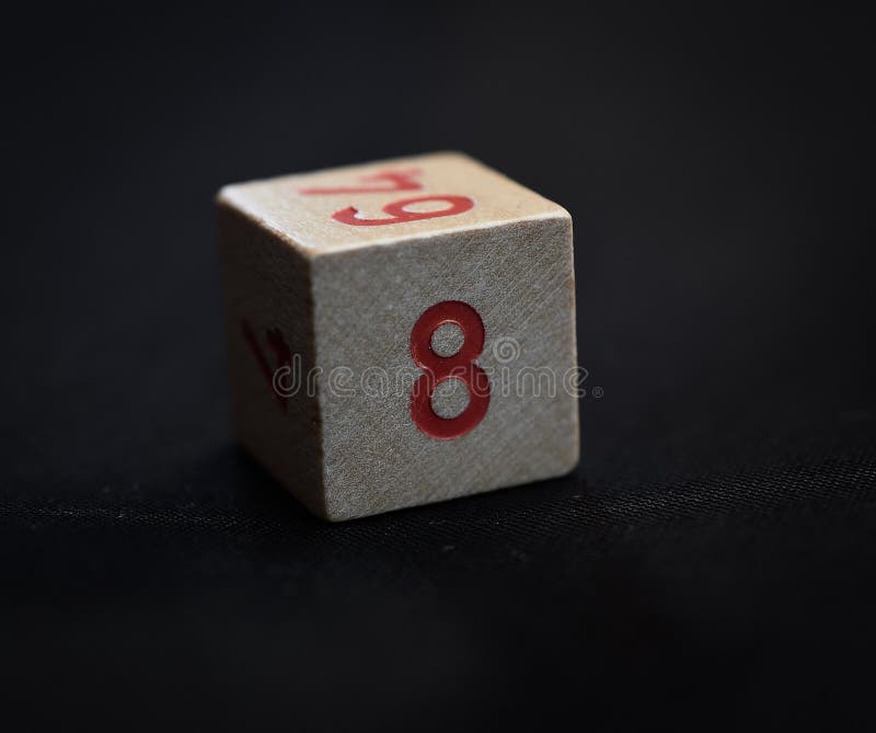 Wooden Cube with the Number Eight Stock Image - Image of cutout ...