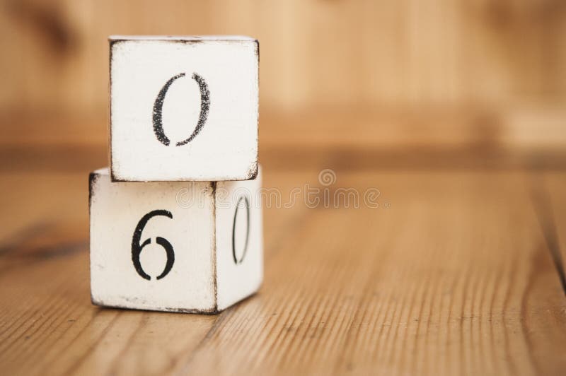 Wooden Cube with the Number Stock Photo - Image of abstract, block ...