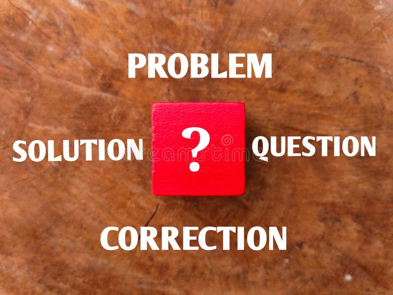 Word PROBLEM SOLUTION QUESTION CORRECTION Stock Image - Image of ...