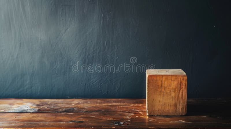 Wooden Cube on Rustic Wooden Table Stock Image - Image of wooden, wood ...