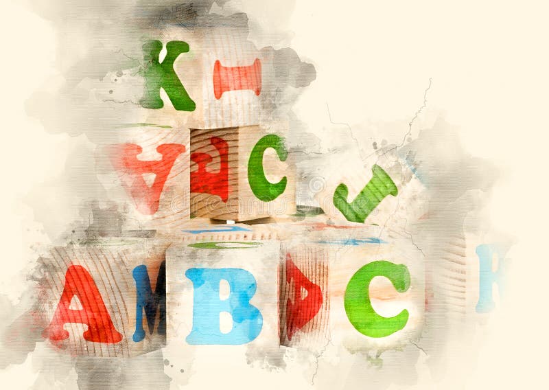 Wooden cubes. Blocks word stock photo. Image of game - 59776286