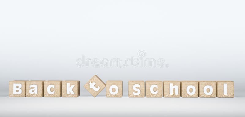 Wooden Cubes Back To School, Cubes with Text Back To School. Stock ...