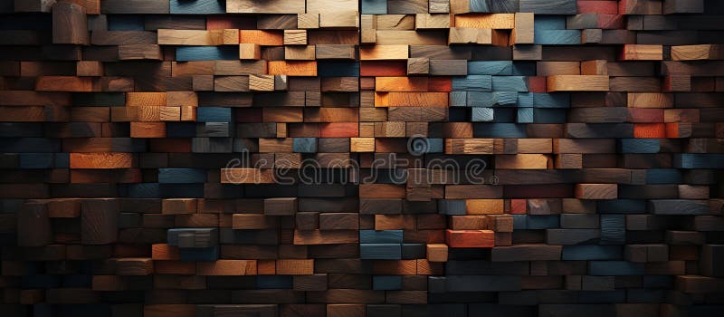 Wooden cubes background stock illustration. Illustration of pattern ...