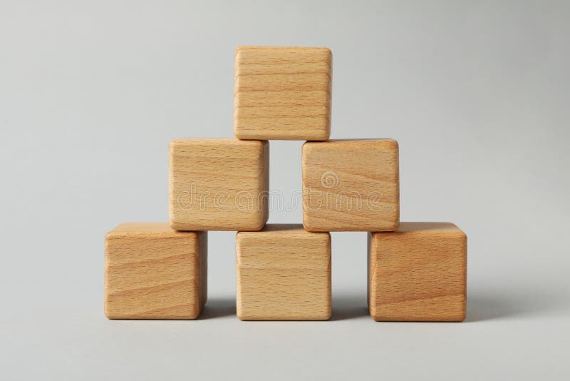 Wooden Cubes, Blank Wooden Cubes for Different Concepts Stock Image ...