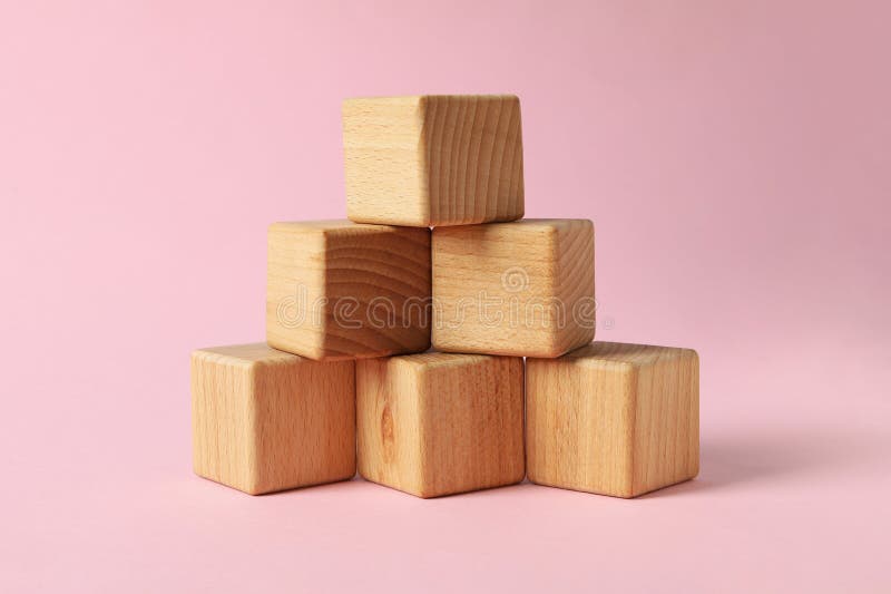 Wooden Cubes, Blank Wooden Cubes for Different Concepts Stock Image ...