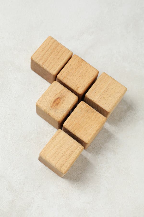 Wooden Cubes, Blank Wooden Cubes for Different Concepts Stock Photo ...