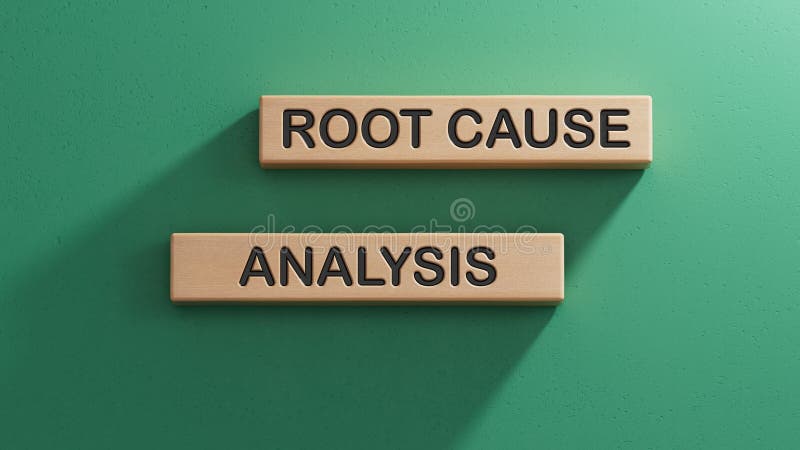 Wooden Cubes and a Wooden Block with the Text Root Cause Analysis ...
