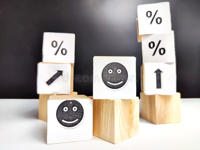 Wooden Cubes in a Column and a Row with White Signs with a Smiley Sign ... Wooden Cubes in a Column and a Row with White Signs with a Smiley Sign ...