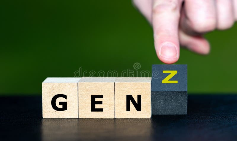 Wooden Cubes Form the Expression Gen Z (generation Z). Stock Image ...