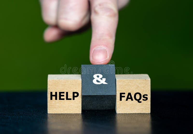 Wooden Cubes Form the Expression Help and FAQs. Stock Photo - Image of ... Wooden Cubes Form the Expression Help and FAQs. Stock Photo - Image of ...