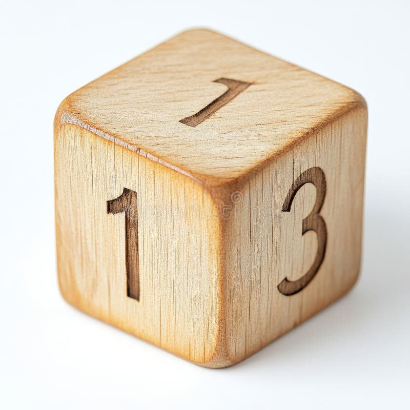 Wooden Cubes with Numbers 1, 2, 3 and 4. Stock Illustration ...