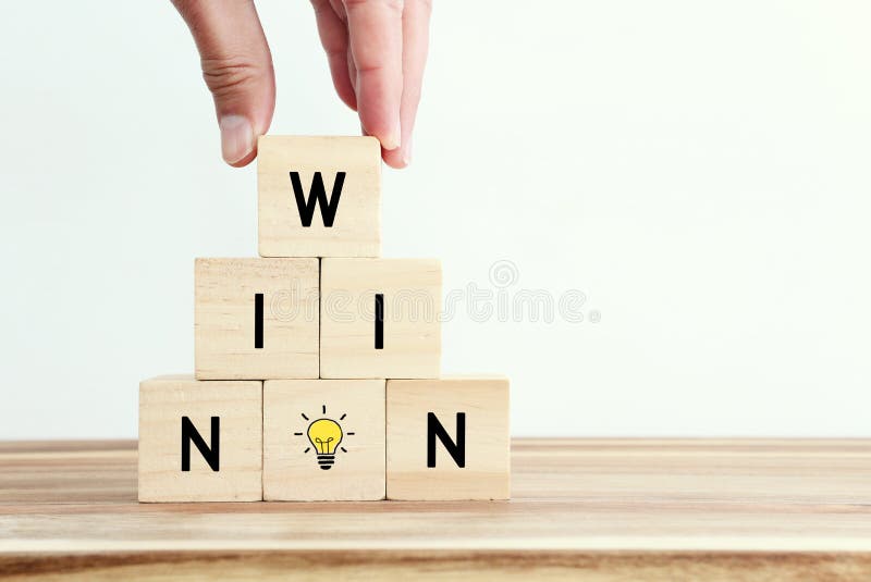 Win Win Situation Strategy is Shown Using the Text Stock Photo - Image ...