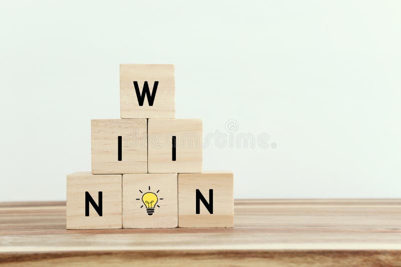 Win Win Situation Strategy is Shown Using the Text Stock Photo - Image ...