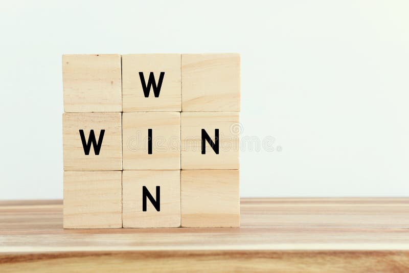 Win Win Situation Strategy is Shown Using the Text Stock Photo - Image ...