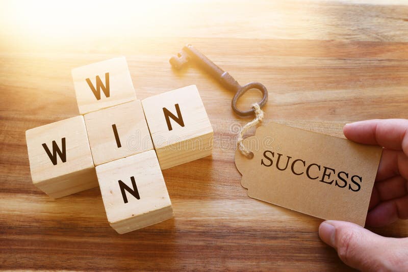 Wooden Cubes Stack with the Text Win-win-situation. Strategy and ...