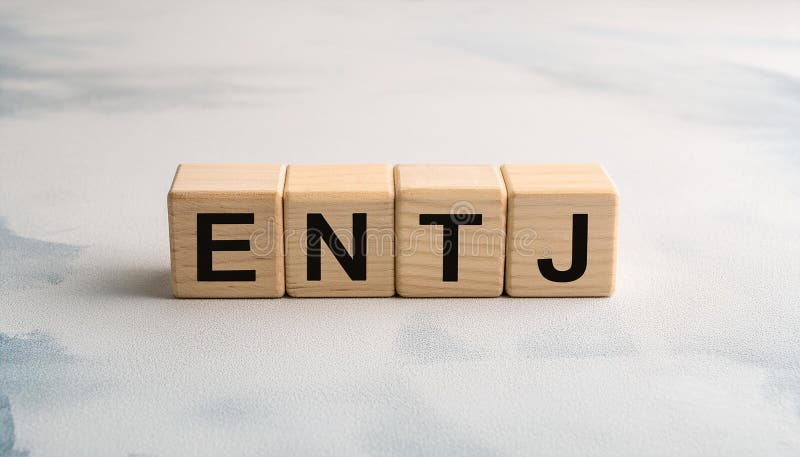 Wooden Cubes with Text ENTJ. Extraverted, Intuitive, Thinking, Judging ...