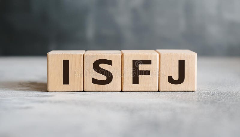 Wooden Cubes with Text ISFJ. Introversion, Sensing, Feeling, Judging ...