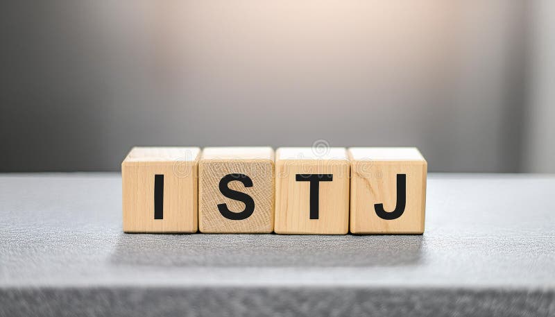 Wooden Cubes with Text ISTJ. Introversion, Sensing, Thinking, Judging ...
