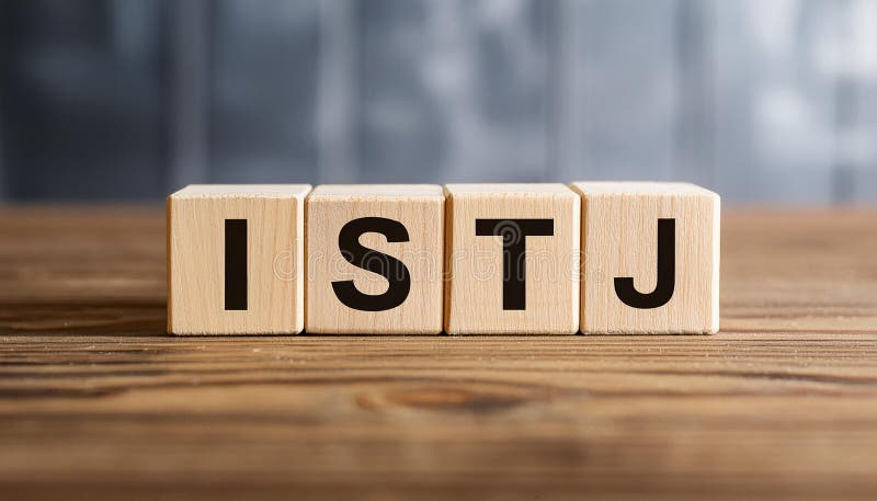 Wooden Cubes with Text ISTJ. Introversion, Sensing, Thinking, Judging ...