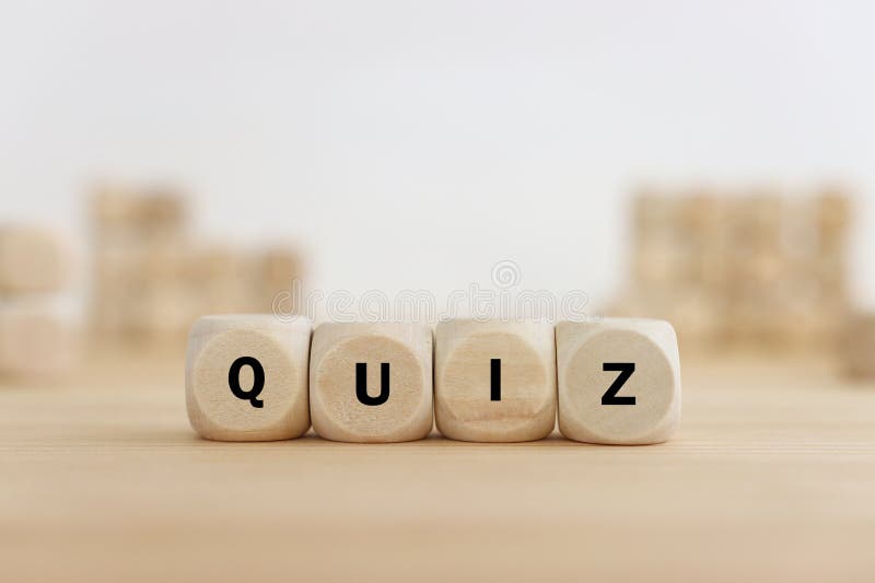 Wooden Cubes with the Text Quiz Stock Photo - Image of word, trivia ...