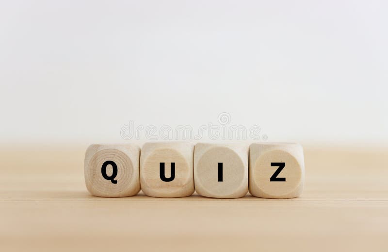 Wooden Cubes with the Text Quiz Stock Photo - Image of think, text ...