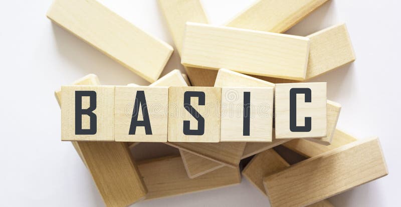 The Word Basic Written on Yellow Balls Stock Image - Image of blue ...