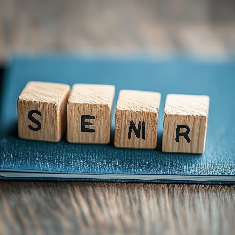 Wooden Cubes with the Word SEARCH on the Background of an Open Book ...