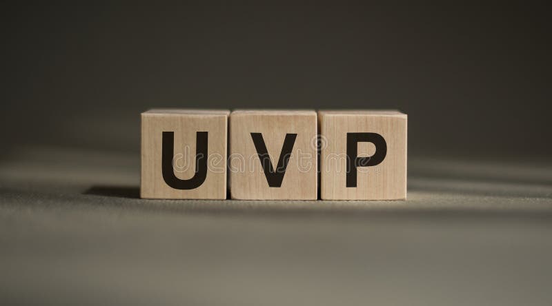 Wooden Cubes with Word UVP - Short for Unique Value Proposition Stock ...