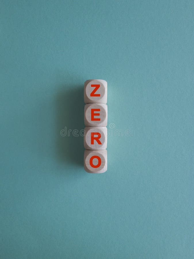 Wooden Cubes with Word ZERO. for Your Design and Concept. Wooden Cubes ...
