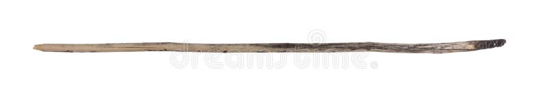 Wooden Curve Stick Isolated on White Stock Photo - Image of wood ...