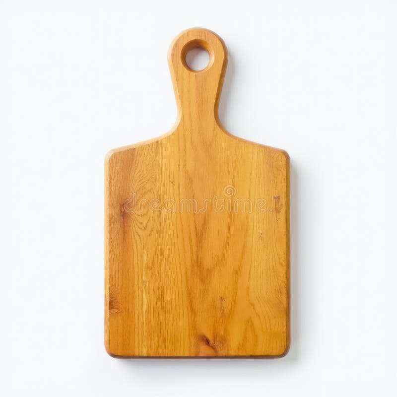 A Wooden Cutting Board with a Wooden Handle Stock Illustration ...