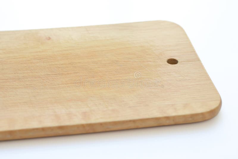 Wooden Cutting Board on White Background, Plank Wood in the Kitchen ...