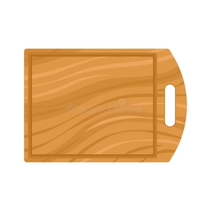 Wooden Cutting Board on White Background, Vector Stock Vector ...