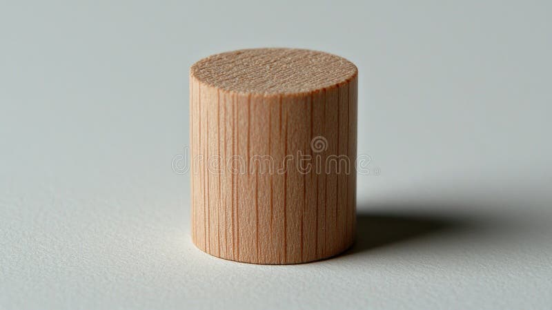 A Wooden Cylinder with a Textured Surface. Stock Image - Image of ...