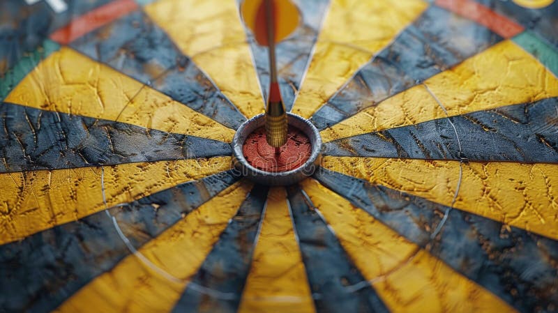 Wooden Dart Board Mounted on a Wall Stock Photo - Image of darts, hobby ...