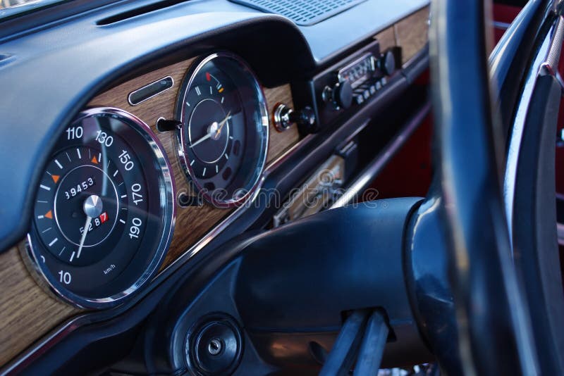 Vintage Bentley dashboard stock image. Image of lever - 10858781