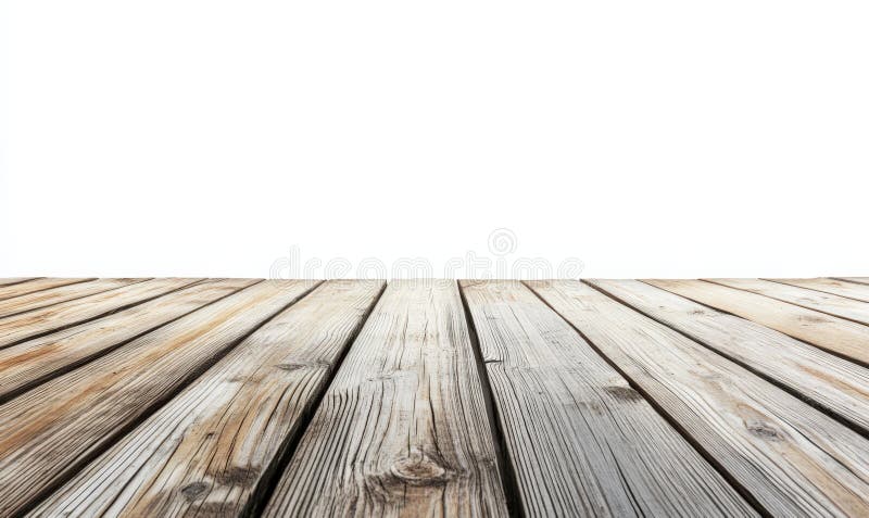 Wooden Deck Isolated on White Background Stock Illustration ...